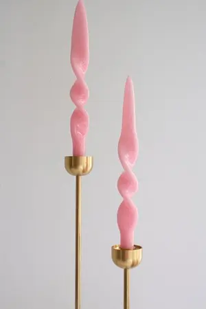 THE PARMATILE SHOP Taper Candle Set Pink