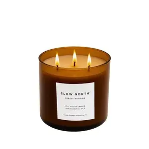 SLOW NORTH Forest Bathingsignature 3-wick Candle - Brown