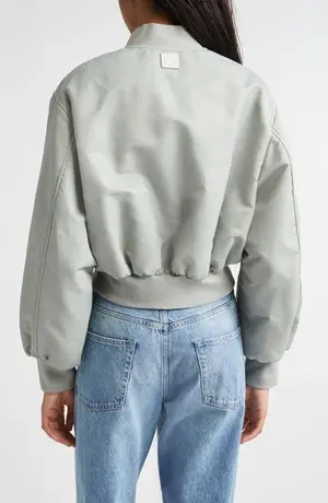 Stella McCartney Nylon Crop Bomber Jacket