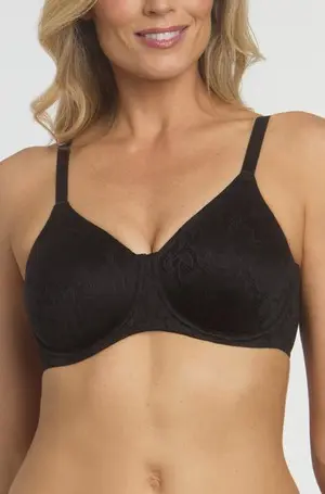 DOMINIQUE INTIMATES Jacqueline Seamless Jacquard Minimizer Bra - Black