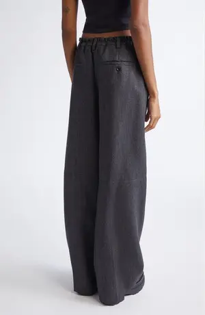 Alexander Wang Tailored Wool Flannel Wide Leg Pants