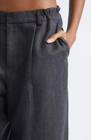 Alexander Wang Tailored Wool Flannel Wide Leg Pants