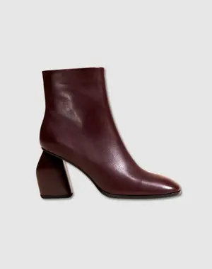 MI/MAI Rams High Heel Ankle Boot - Burgundy