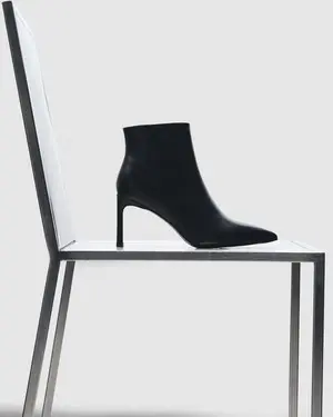 MI/MAI Noura Pointed Toe Ankle Boots - Black