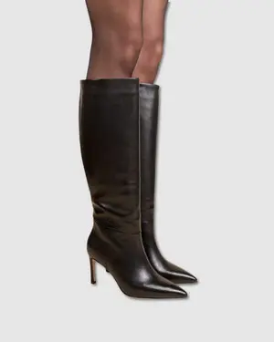 MI/MAI Coco Stiletto Long Boot - Black