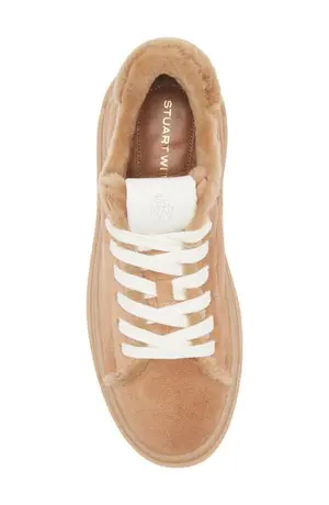 STUART WEITZMAN Ellis Shearling-lined Sneakers