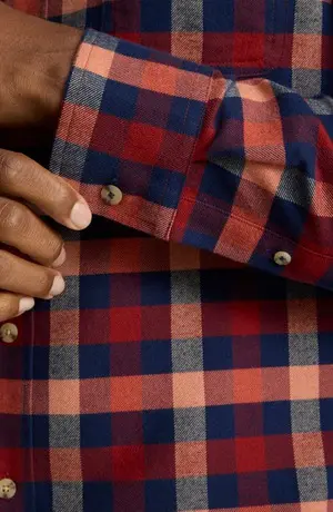 UNTUCKIT Plenville Flannel Shirt - Maroon