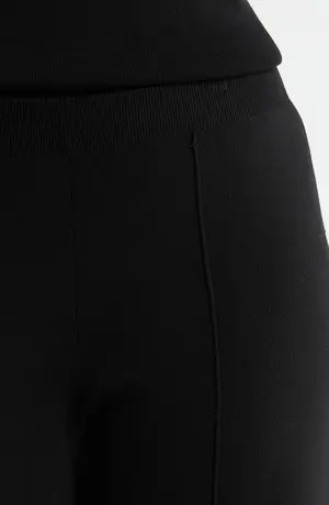 TAHARI ASL Sweater Knit Straight Leg Pants - Black