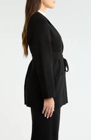 TAHARI ASL Tie Waist Cardigan