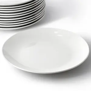 ELAMA Porcelain 12 Piece Large Round Dinner Plate Set