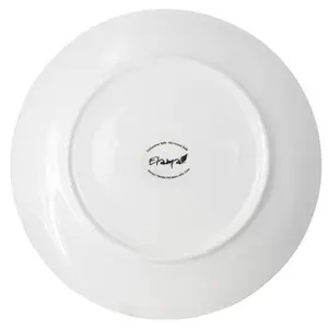 ELAMA Porcelain 12 Piece Large Round Dinner Plate Set