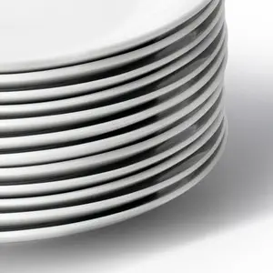 ELAMA Porcelain 12 Piece Large Round Dinner Plate Set