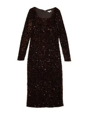 ALBARAY Velvet & Sequin Midi Dress