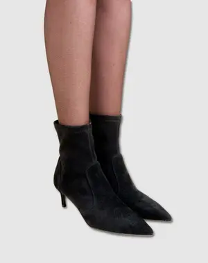 MI/MAI Ophelia Pointed Toe Ankle Boots - Black