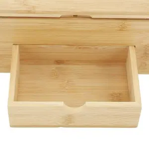 MEGACHEF Wood Tea Box Organizer - Bamboo