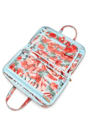FRANCES VALENTINE Hanging Toiletry Bag - Red/light Blue