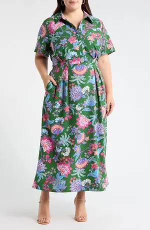 SUGARLIPS Elara Floral Marisy Shirtdress