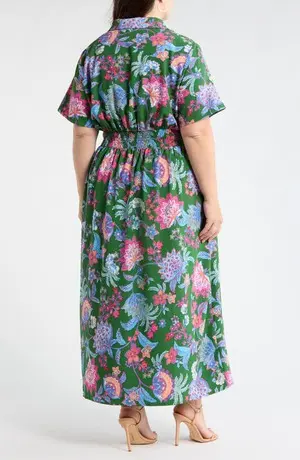 SUGARLIPS Elara Floral Marisy Shirtdress