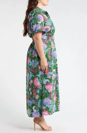 SUGARLIPS Elara Floral Marisy Shirtdress