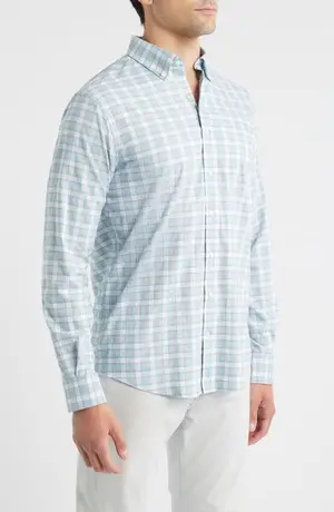 Johnnie-o Gatlin Check Performance Button-up Shirt