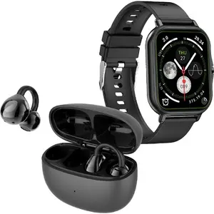 PURSONIC Smart Lifestyle Bundle True Wireless Stereo Earbuds & All-in-one Bluetooth Smart Watch - Black