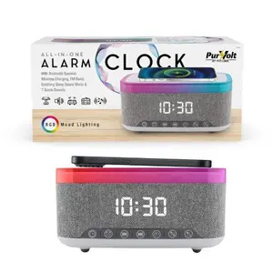 PURSONIC All-in-one Alarm Clock With Bluetooth Speaker - Multicolor