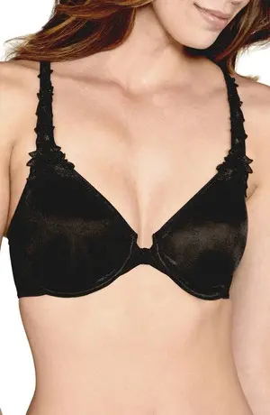 DOMINIQUE INTIMATES Meryl Front Close Racerback Smoothing Minimizer Bra - Black