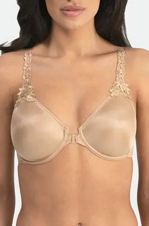 DOMINIQUE INTIMATES Meryl Front Close Racerback Smoothing Minimizer Bra - Mocha