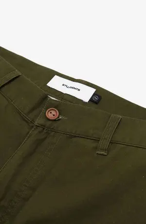 STUDENTS Printed Straight-leg Twill Pants