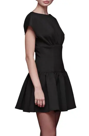 Avec Les Filles Bateau Neck Stretch Minidress