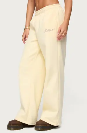 EDIKTED Club Wide Leg Sweatpants