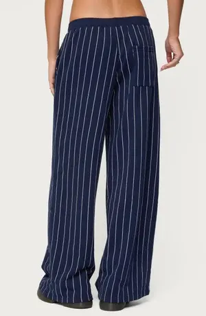 EDIKTED Pinstripe Wide Leg Pants