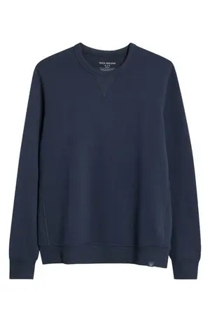 Mack Weldon Ace Cotton Blend French Terry Crewneck Sweatshirt - Total Eclipse