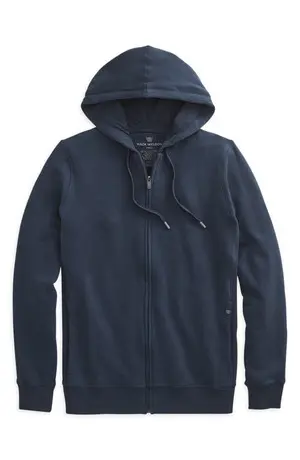 Mack Weldon Ace Cotton Blend French Terry Zip Hoodie - Total Eclipse