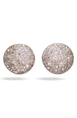 Pomellato Sabbia Diamond Pavé Stud Earrings - Rose Gold