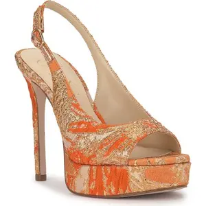 Jessica Simpson Sibilla Slingback Platform Sandal - Tangerine
