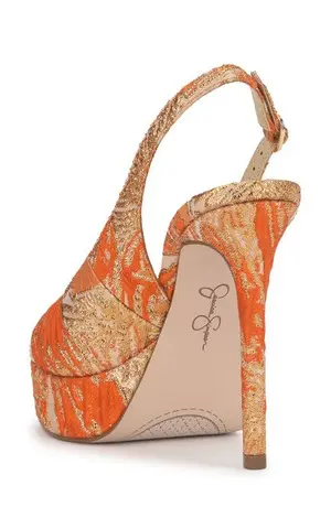 Jessica Simpson Sibilla Slingback Platform Sandal - Tangerine