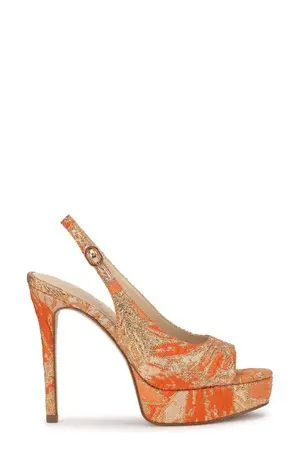 Jessica Simpson Sibilla Slingback Platform Sandal - Tangerine