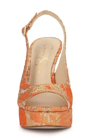 Jessica Simpson Sibilla Slingback Platform Sandal - Tangerine