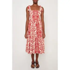 THE LULO PROJECT Stretch Cotton Midi Sundress