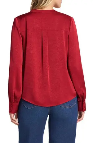 Matty M. Lune Split Neck Popover Top