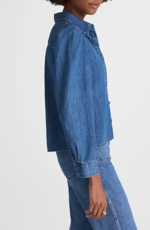 Madewell Puff Sleeve Denim Shirt