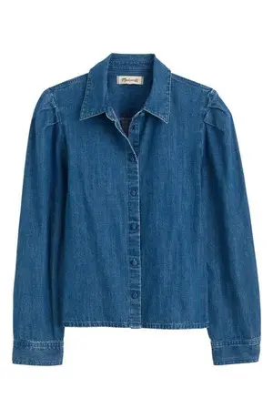 Madewell Puff Sleeve Denim Shirt