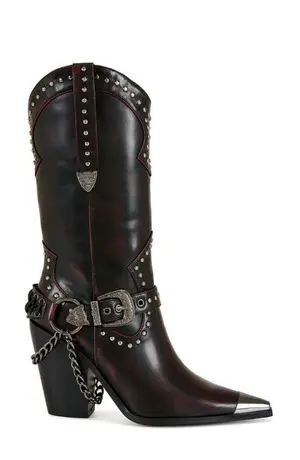 AZALEA WANG Osborn Studded Mid-calf Boots