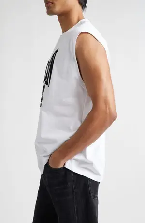 Balmain 1945 Logo Graphic Muscle Tee