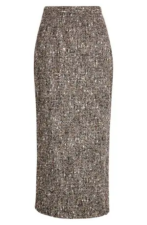 St. John Tweed Midi Pencil Skirt