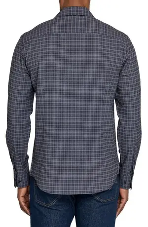 W.R.K Basic Slim Fit & Grey Plaid Performance Button-up Shirt