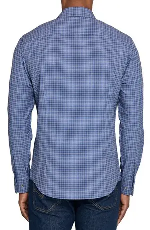 W.R.K Basic Slim Fit Plaid Performance Button-up Shirt