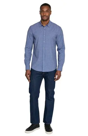 W.R.K Basic Slim Fit Plaid Performance Button-up Shirt