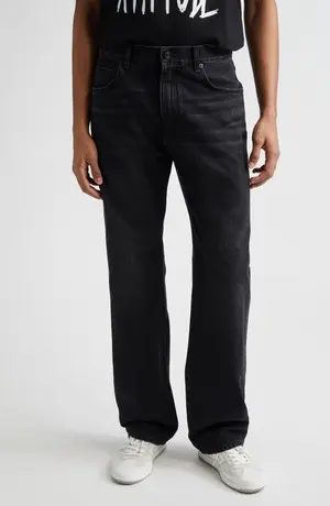 Balmain Loose Fit Jeans - 0pc Washed Black